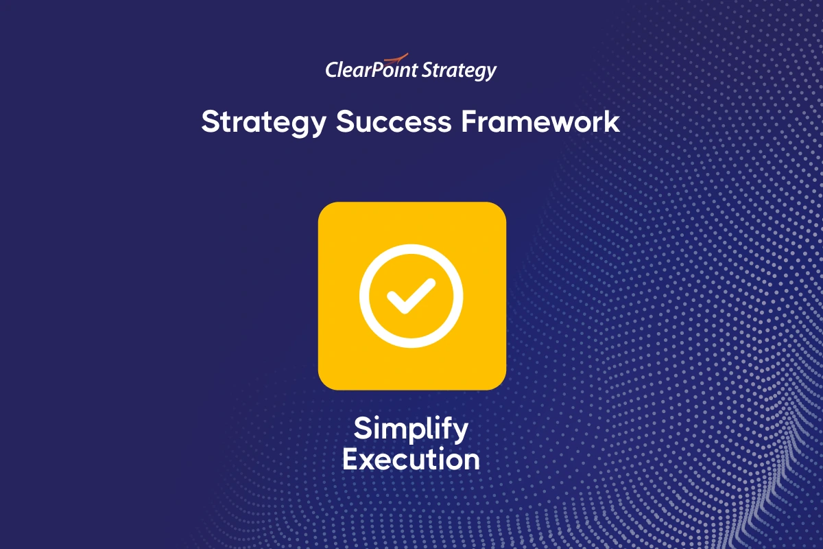 The ClearPoint Strategy Success Framework: Simplify Execution | ClearPoint Strategy Blog